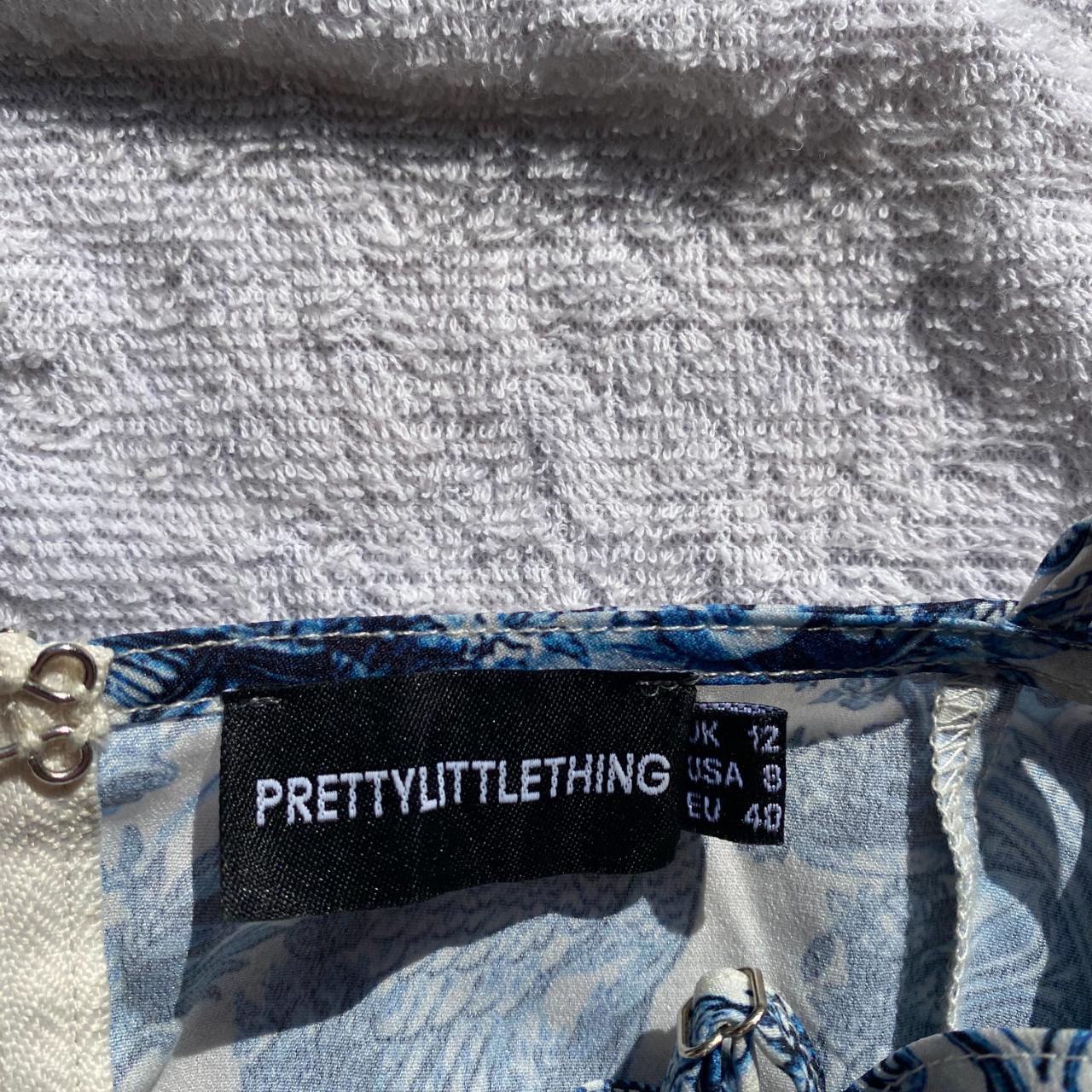 pretty little thing blue renaissance print... - Depop