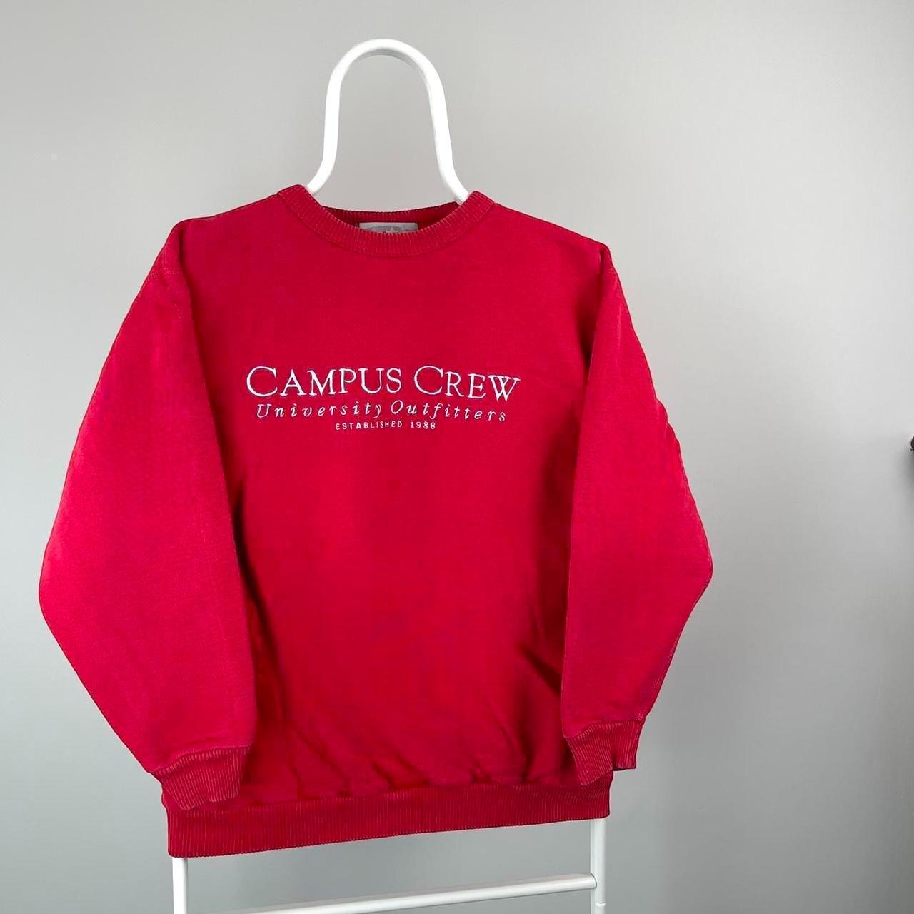 Vintage USA Campus Crew Embroidered... - Depop