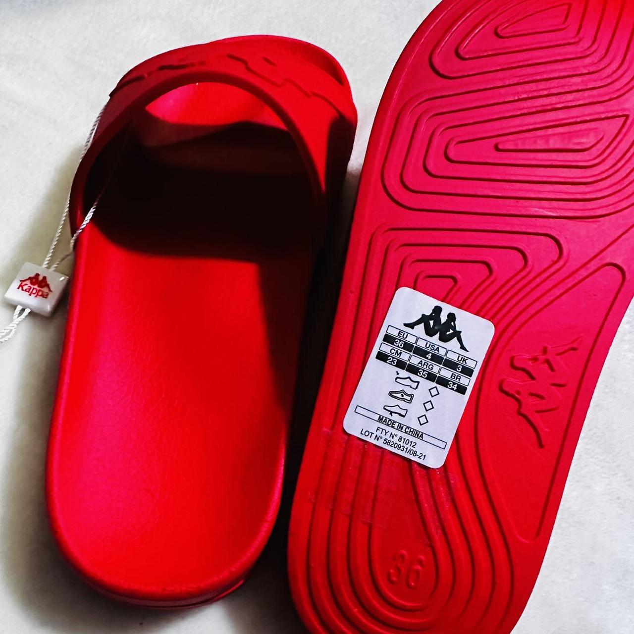 Kappa Men's Red Slides | Depop
