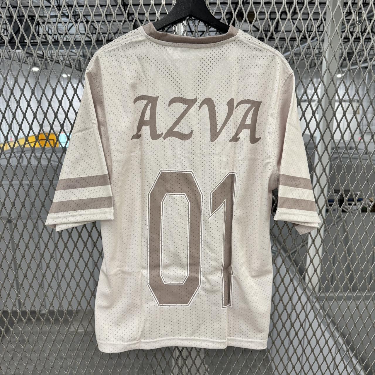 AZVA cream oversized football jersey Sizes S, M, L... - Depop