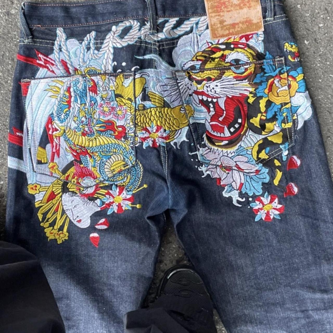 RARE ED HARDY by Christian AUDIGIER Jeans bottom... - Depop