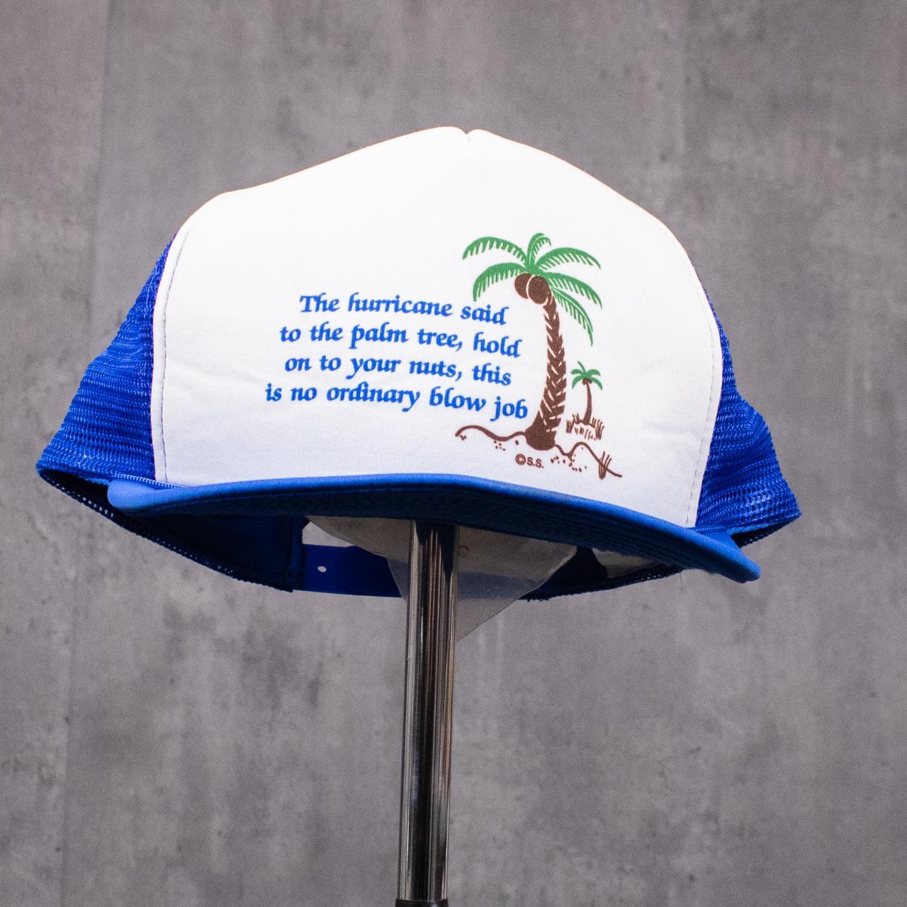 Vintage VTG 1990s Palm Tree Comedy Humor Meme Blue... | Depop