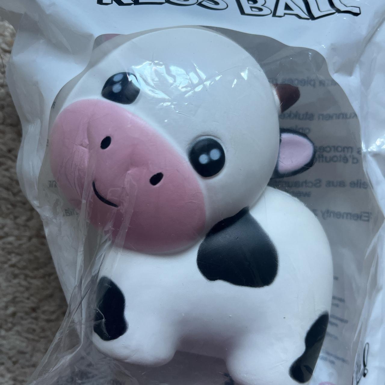 cute cow squishy foam stress ball toy perfect... - Depop