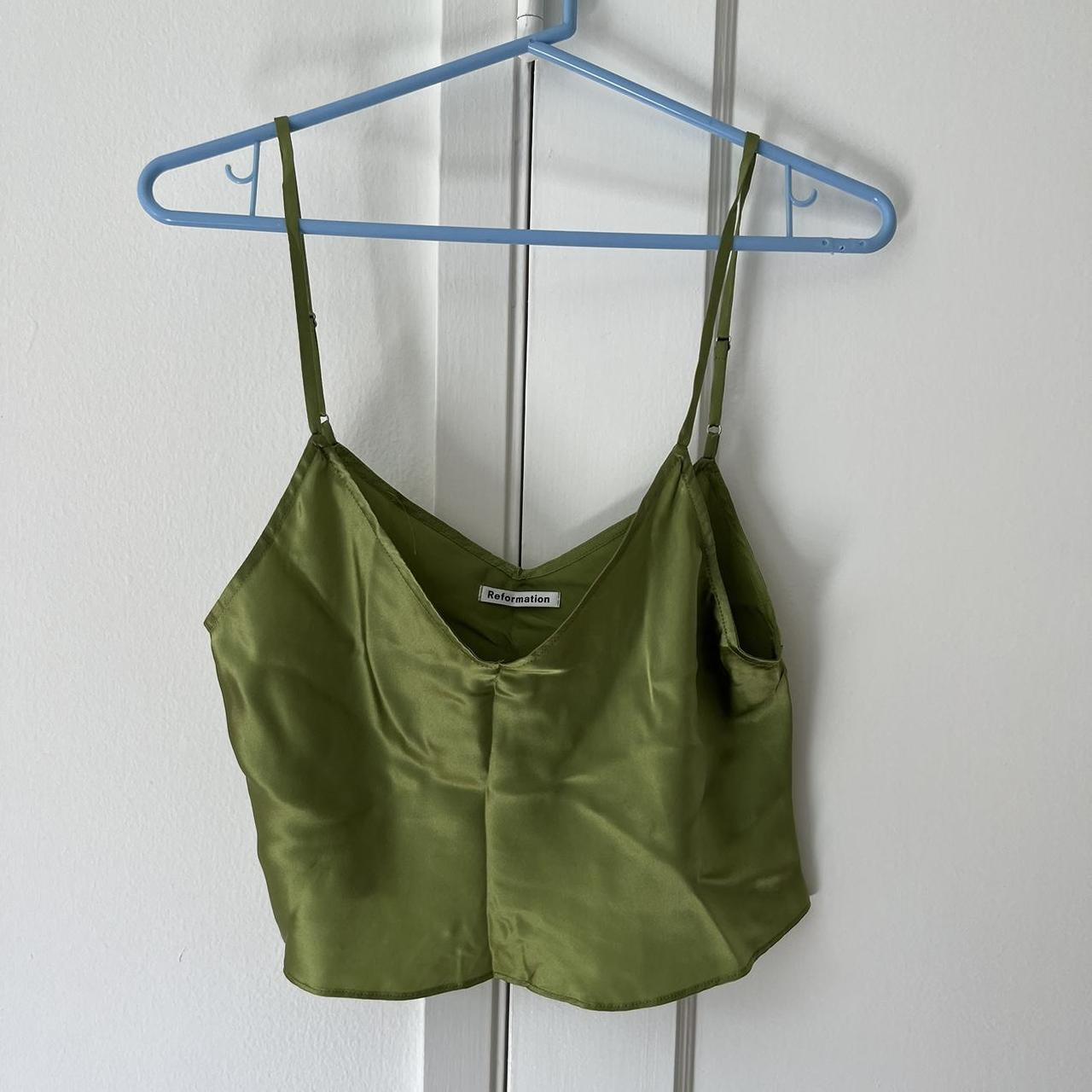 NWOT Reformation Silk Cropped Tank size M. Send me... - Depop