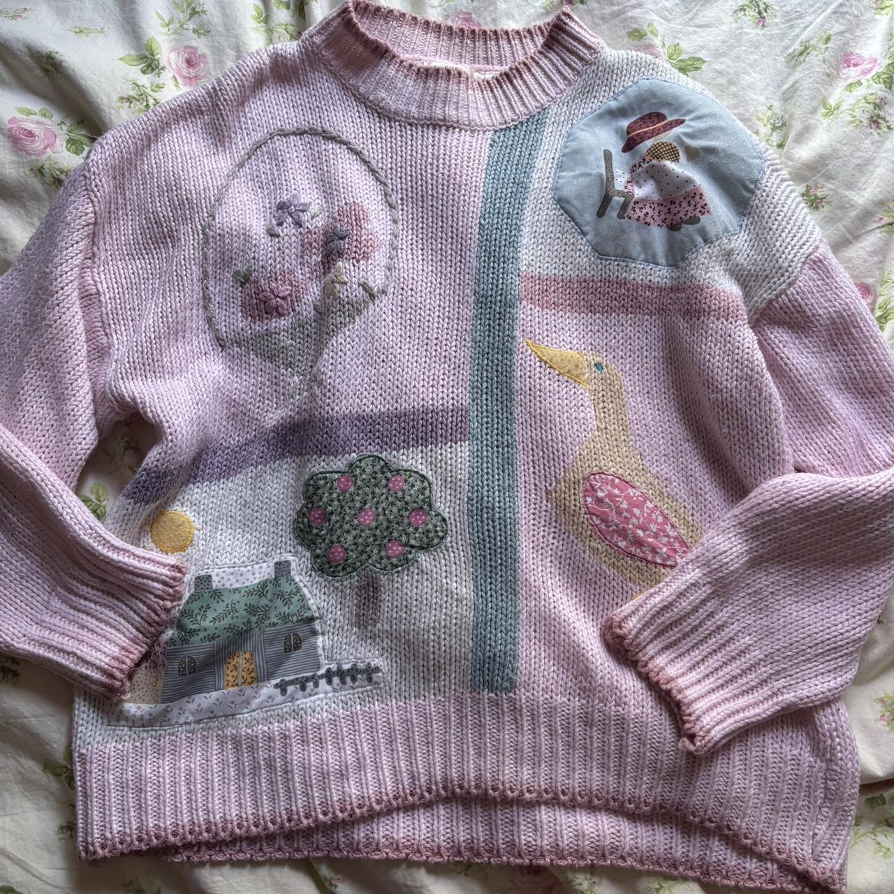 Cutest grandmacore sweater, size large. In good... | Depop