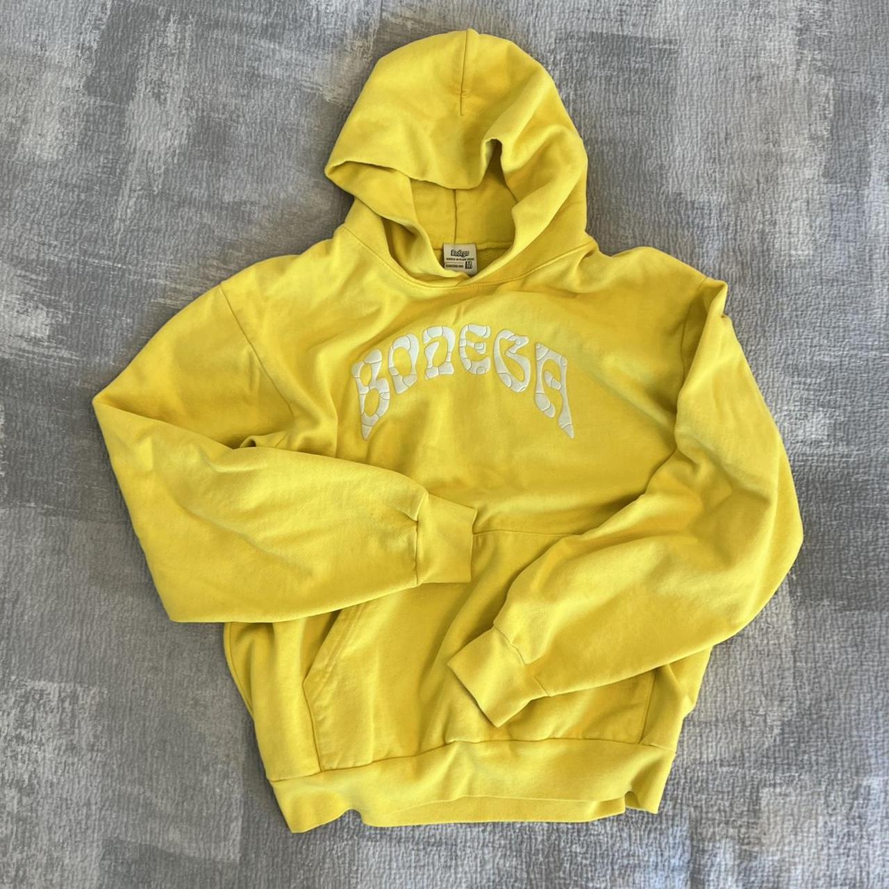 Bodega yellow hoodie Excellent condition So... - Depop