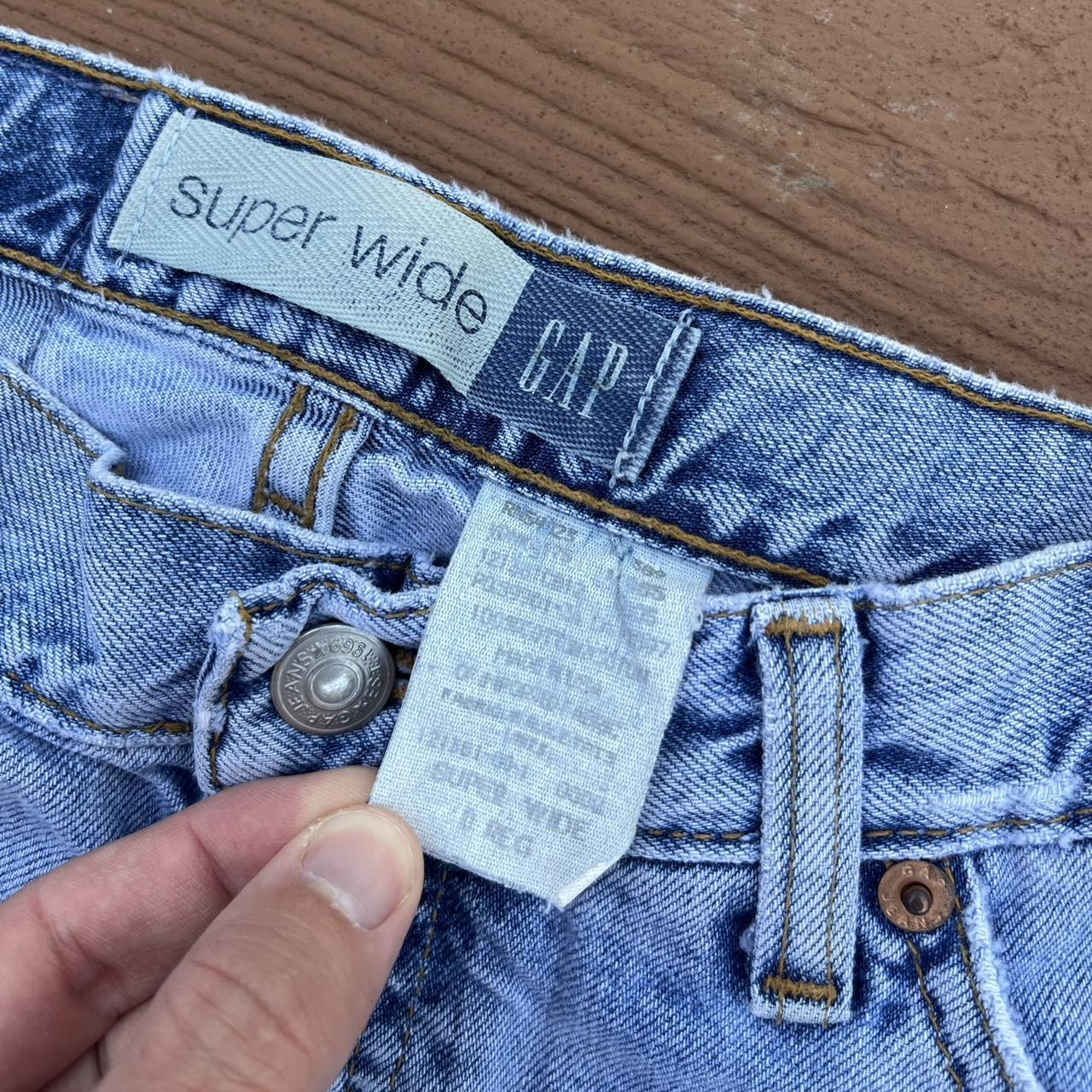 Vintage 1990s 90s Gap blue Jeans denim faded super... - Depop
