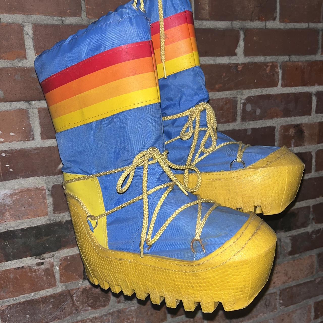 Vintage 1970s 80s moon boots winter snow boots... - Depop