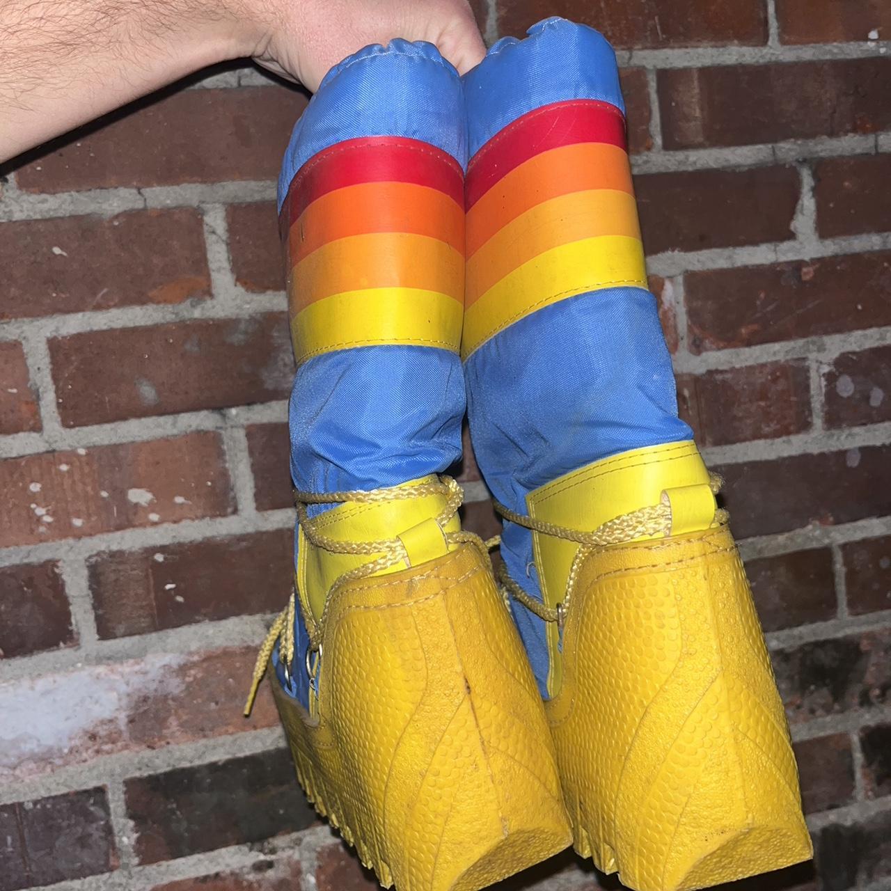 Vintage 1970s 80s moon boots winter snow boots... - Depop