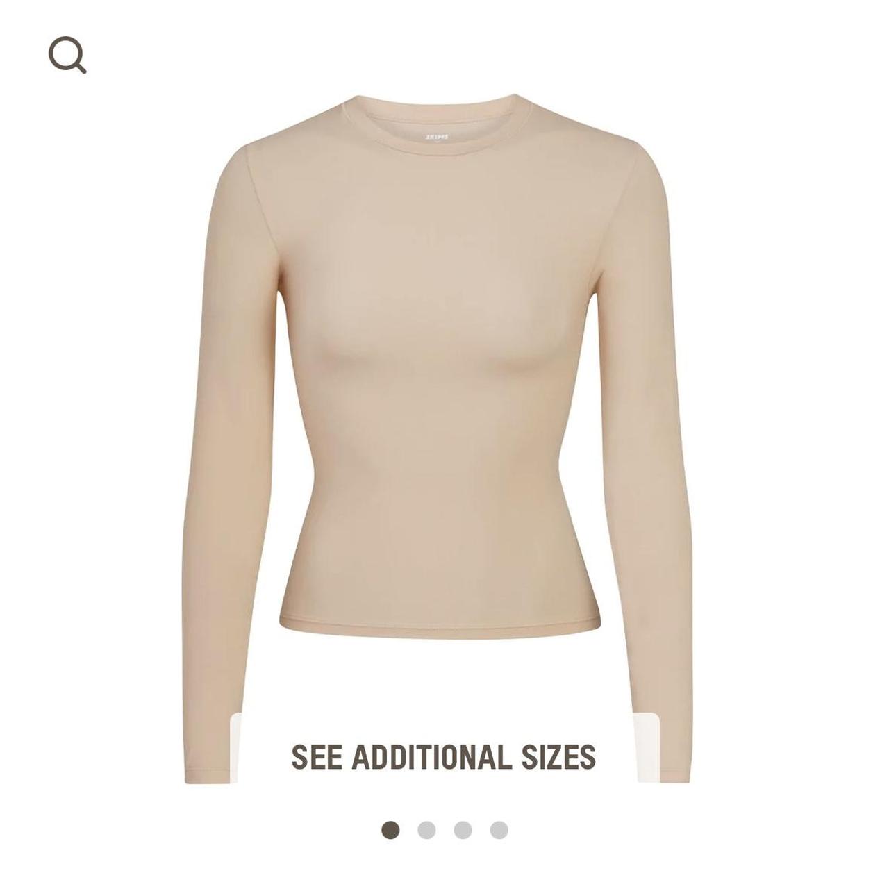 Skims fits everybody long sleeve in Mica size XXS... - Depop