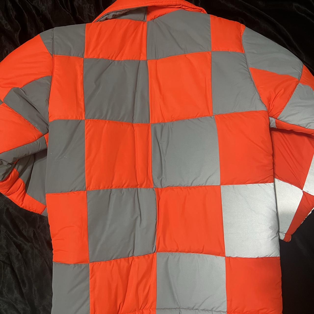 HollywoodHunna 3M Reflective Puffer in Orange and... - Depop