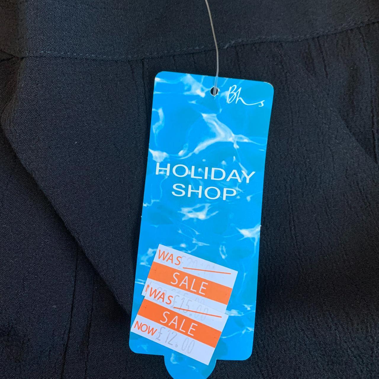 black bhs lightweight trousers holiday shop wide... - Depop