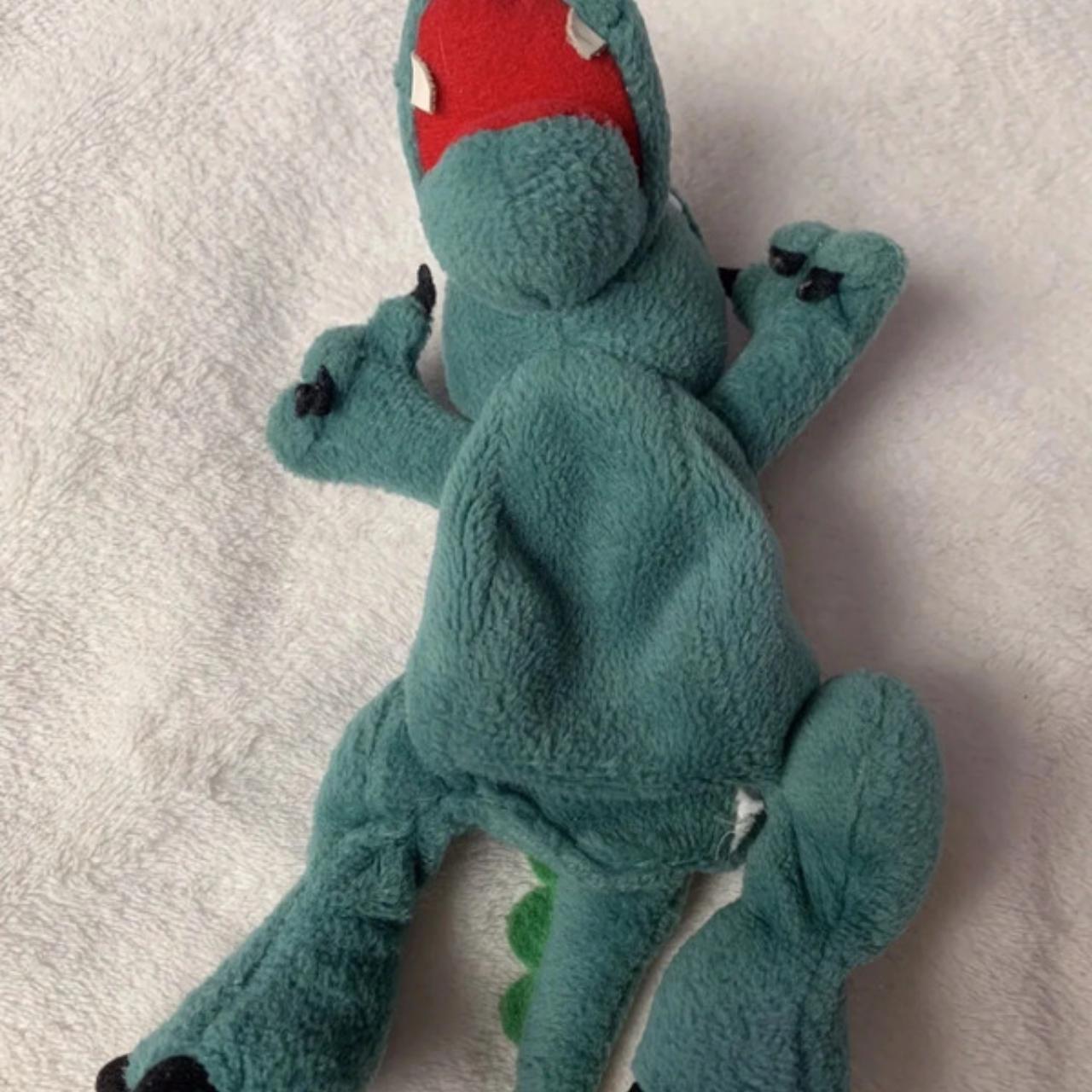 dark green dinosaur T. rex plush soft toy dark... - Depop