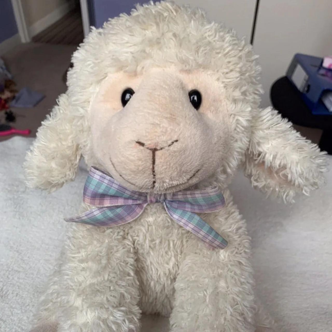 white cream sheep plush soft toy 30cm white cream... - Depop
