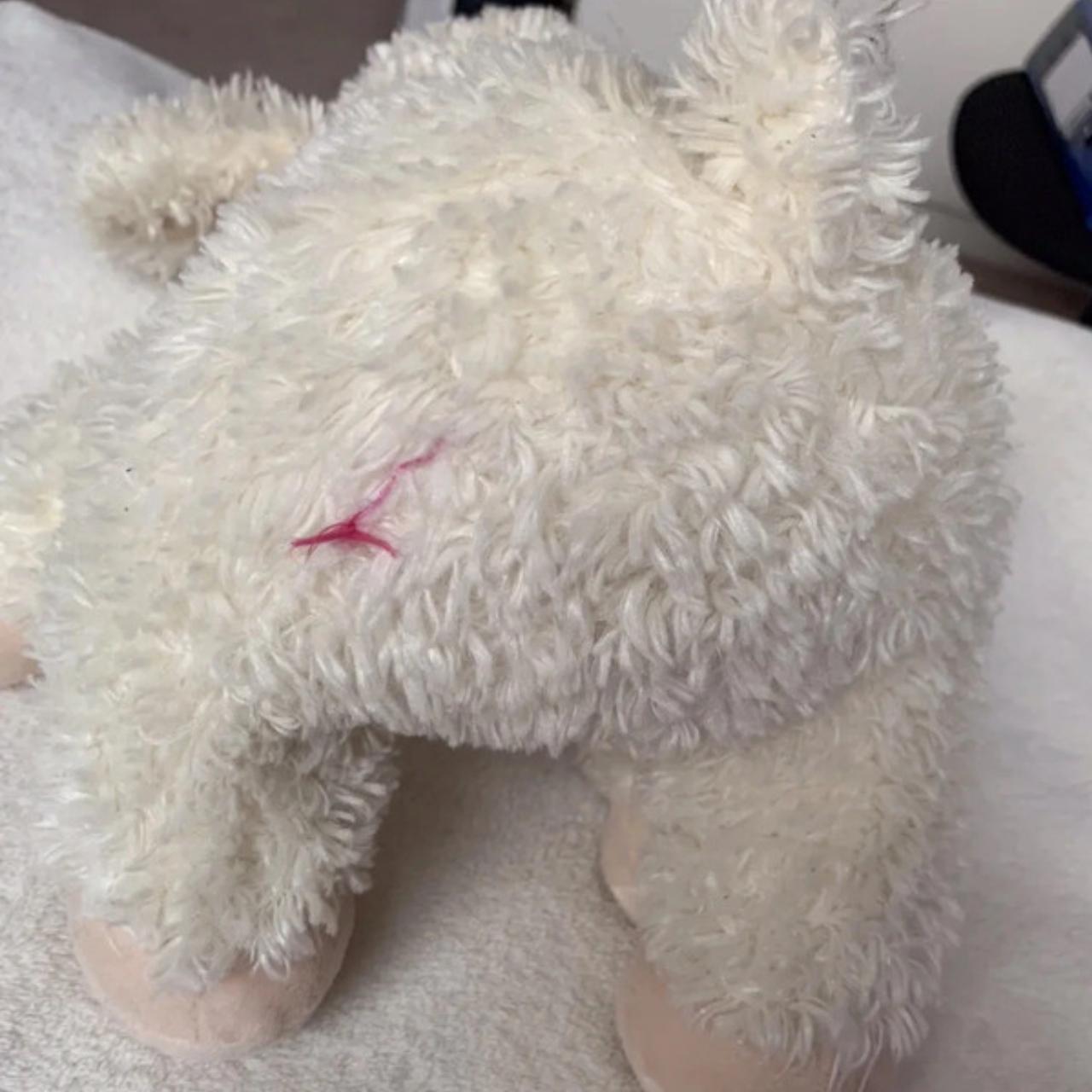 white cream sheep plush soft toy 30cm white cream... - Depop