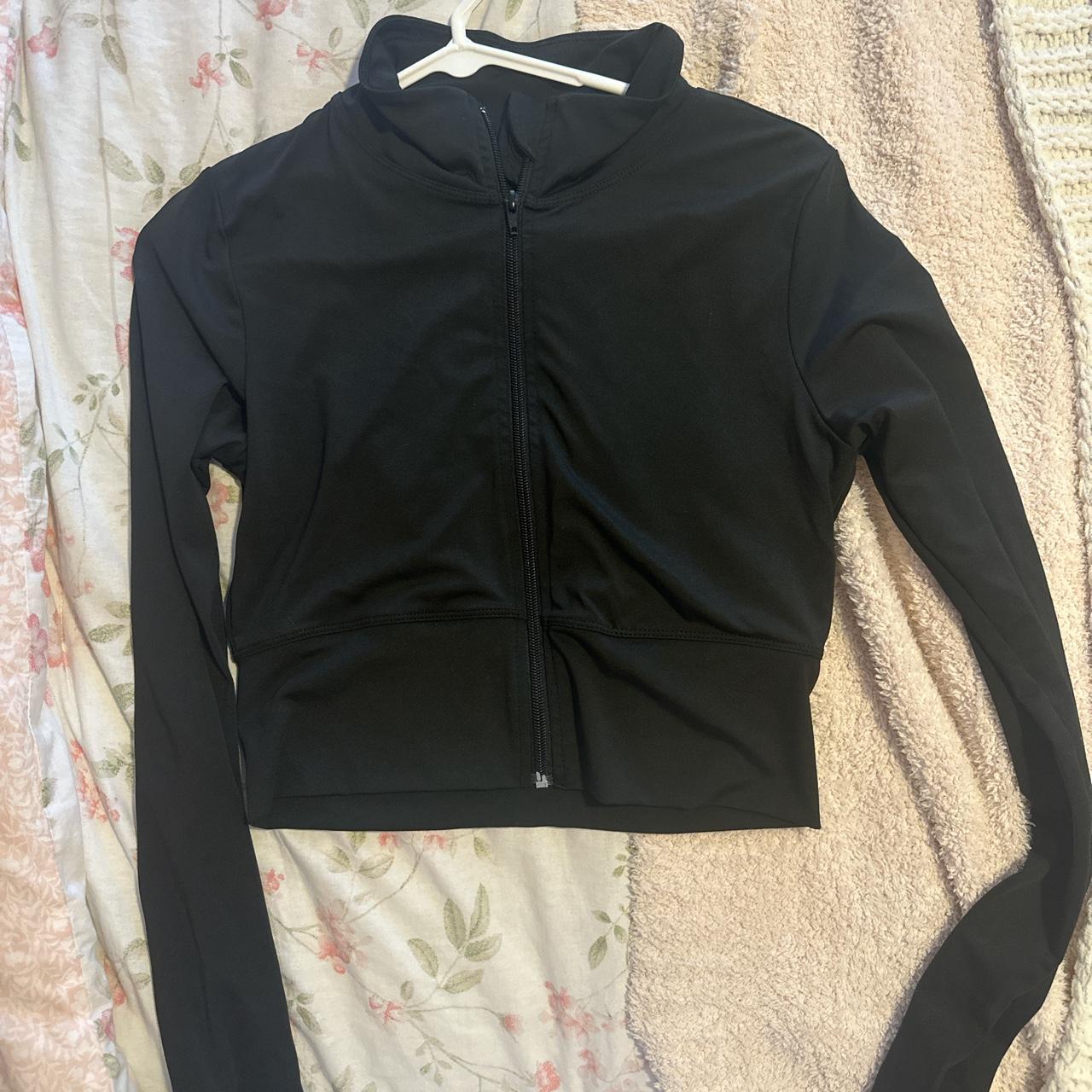 shein black zip up bbl jacket - Depop