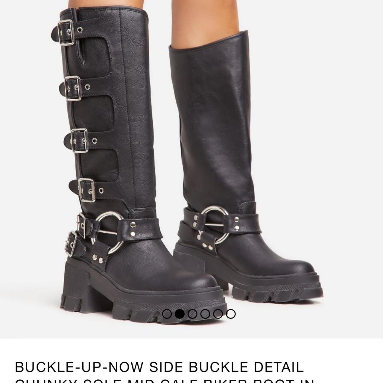 EGO Biker Boots, - only worn once, comes in original... - Depop