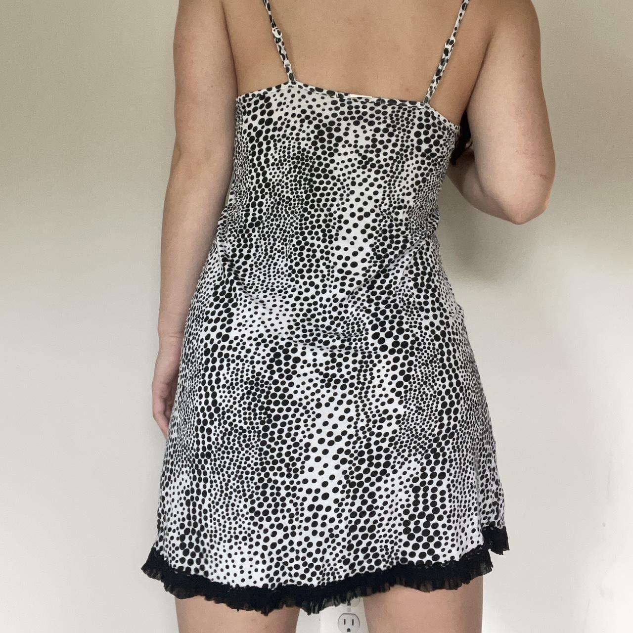 Cute patterned slip dress size S - Depop