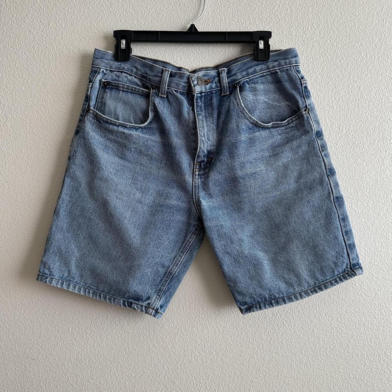 vintage Stanley Blacker medium wash jorts -jean... - Depop