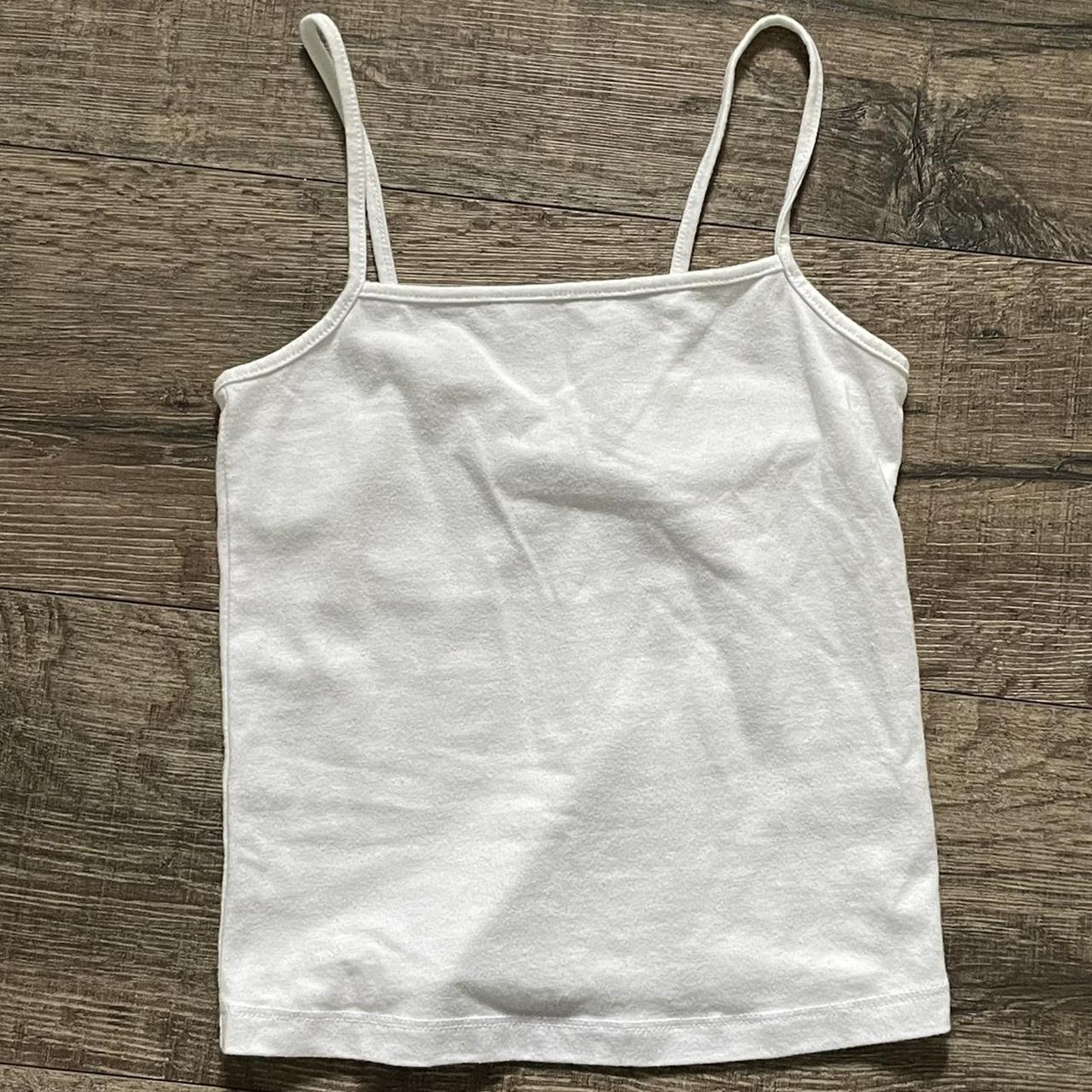 White basic tank top - closet staple #basic... - Depop