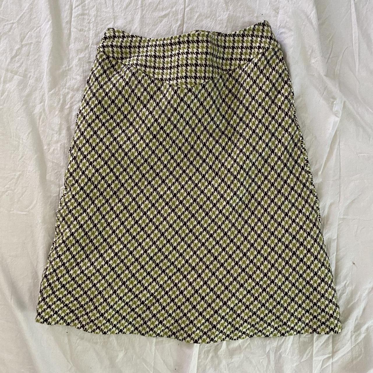 Green skirt with some nice lil designs Best fits... - Depop
