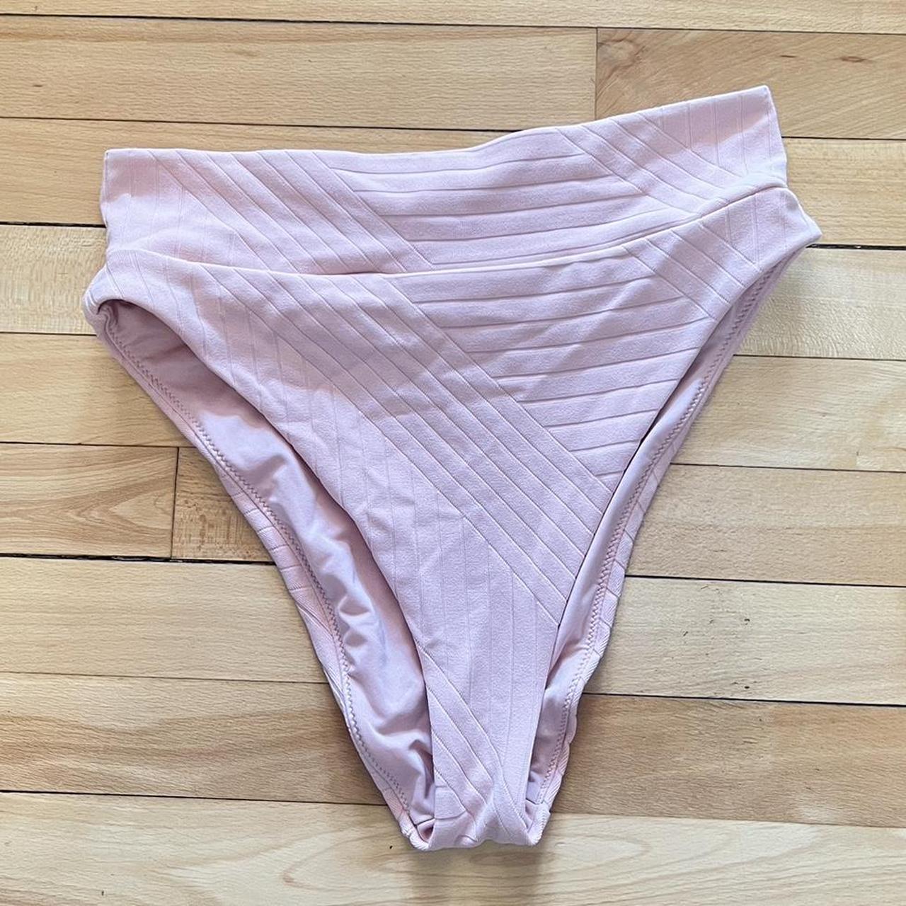 Aerie high cut cheeky pink bikini bottoms in size M - Depop