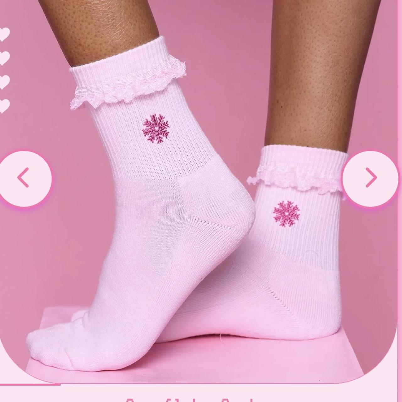Voight by Valentina- snowflake socks ️🩷 brand new... - Depop