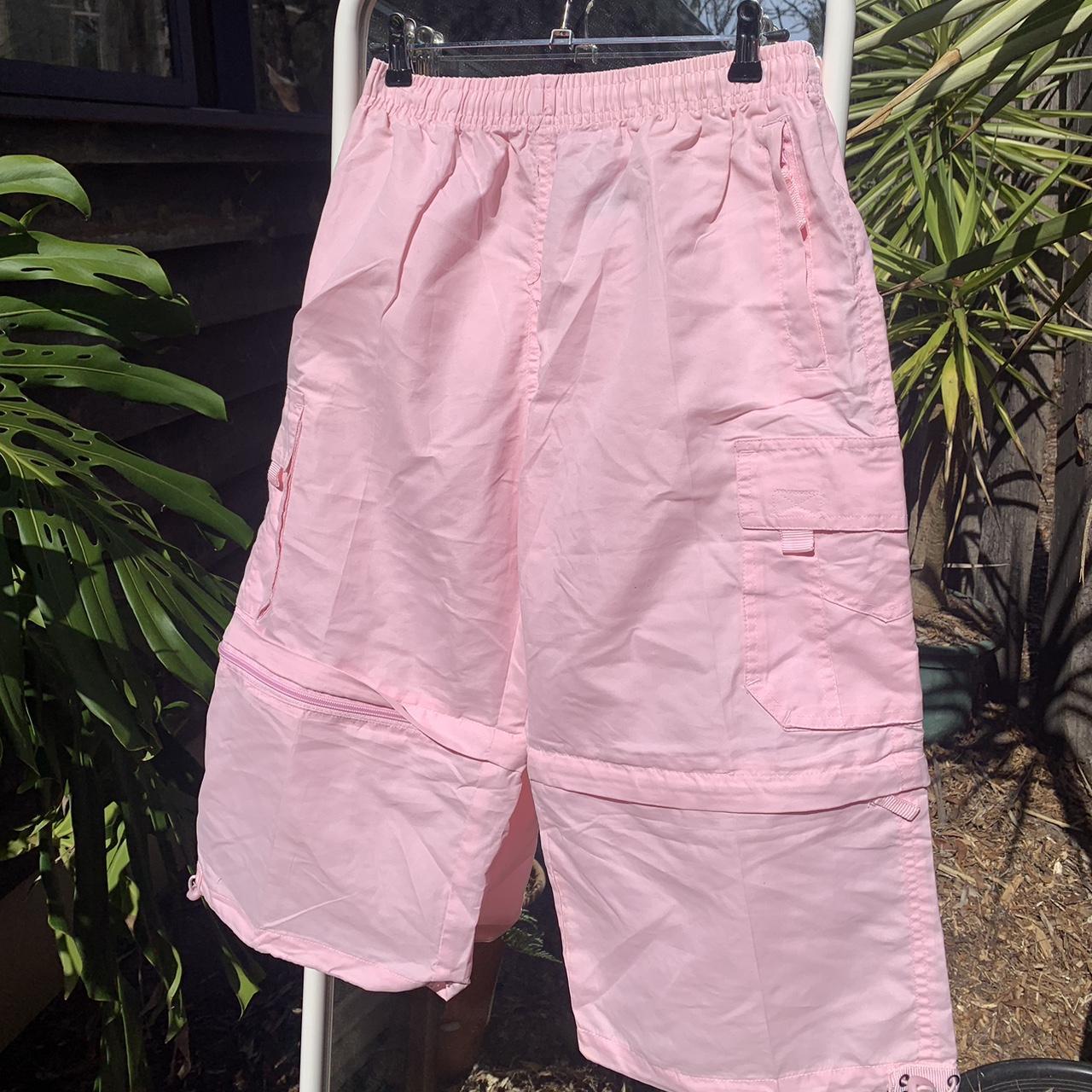 Cutee pink cargo shorts. Zipped to be shorter.... - Depop