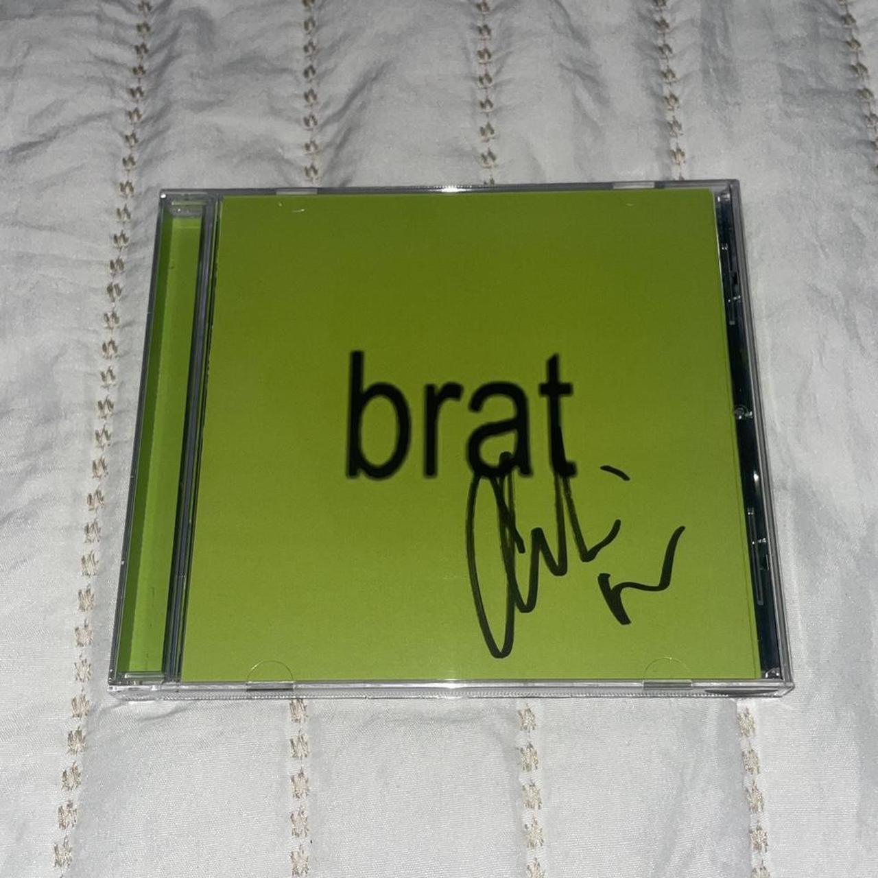 charli xcx brat signed cd practically brand new... - Depop