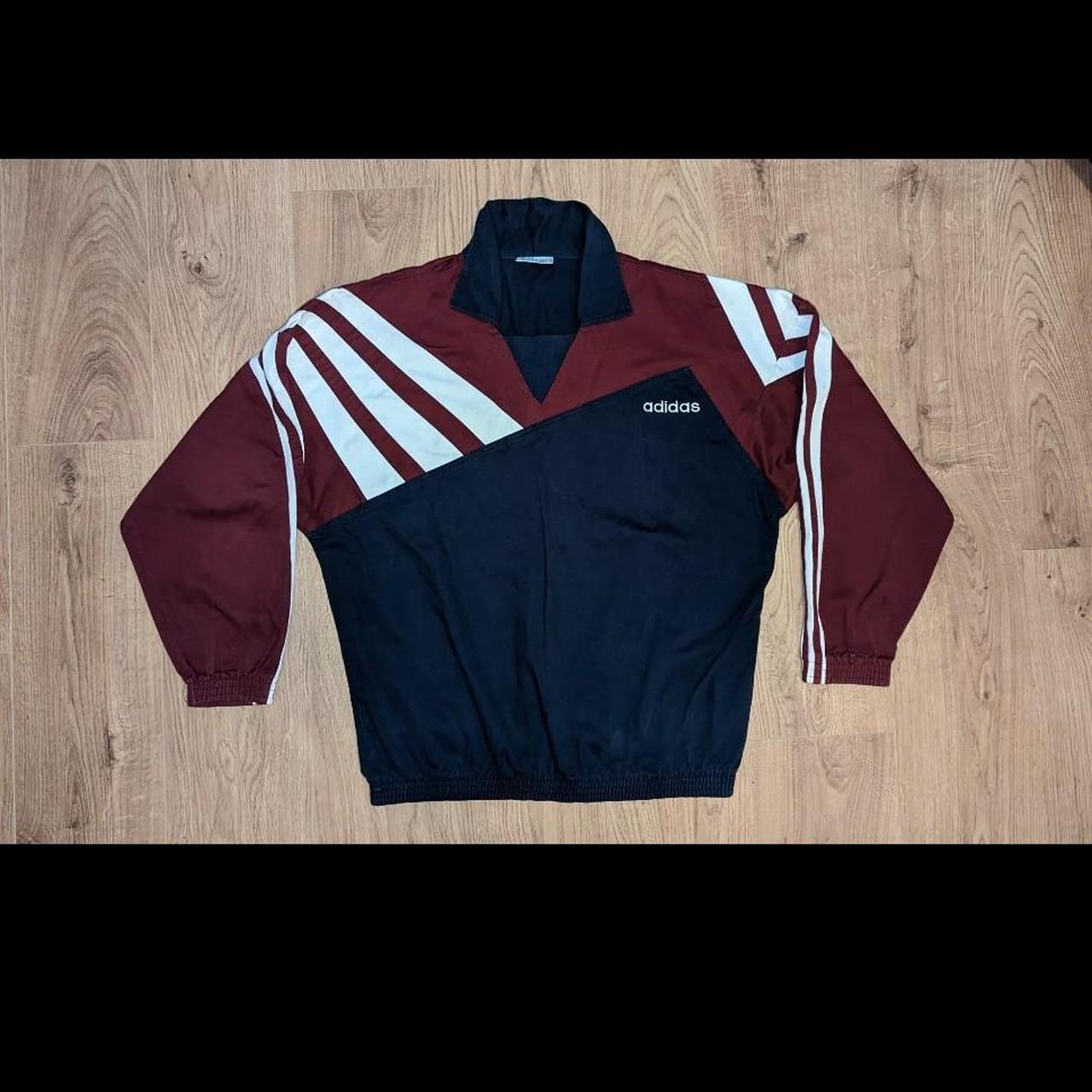 Retro Adidas Track suit Jumper Vintage size size L... - Depop