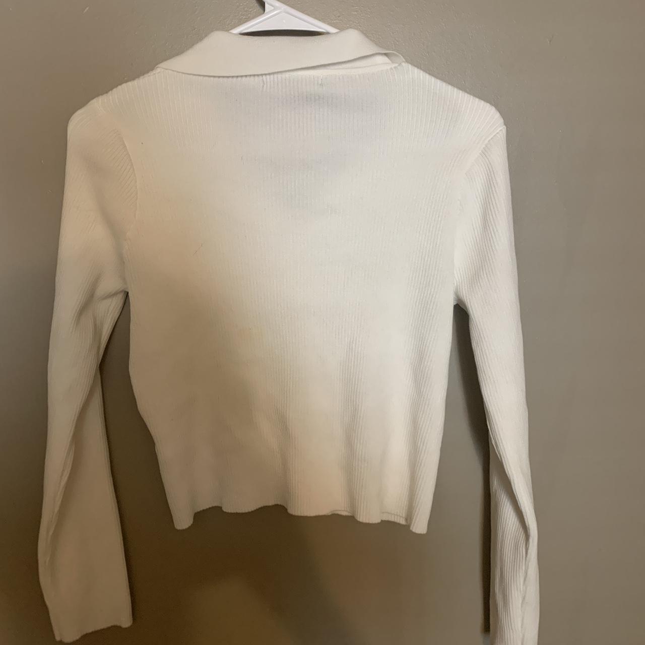 White button up cardigan Shein size small Can... - Depop