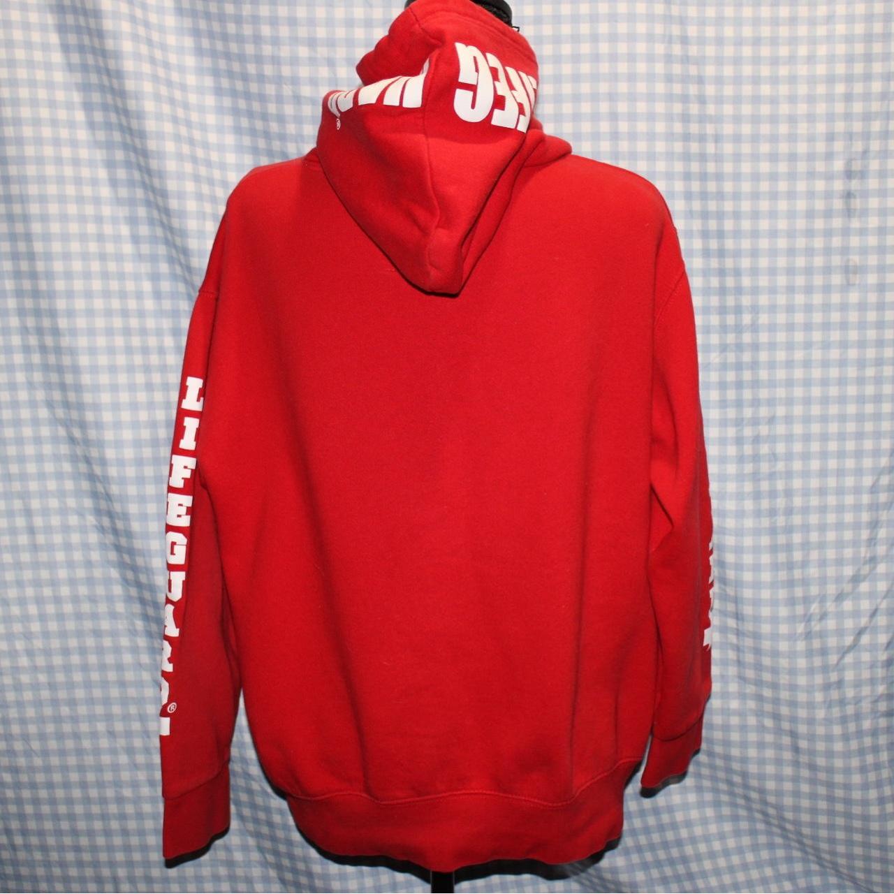 Red Old Orchard Beach Maine Red Drawstring Hoodie... - Depop