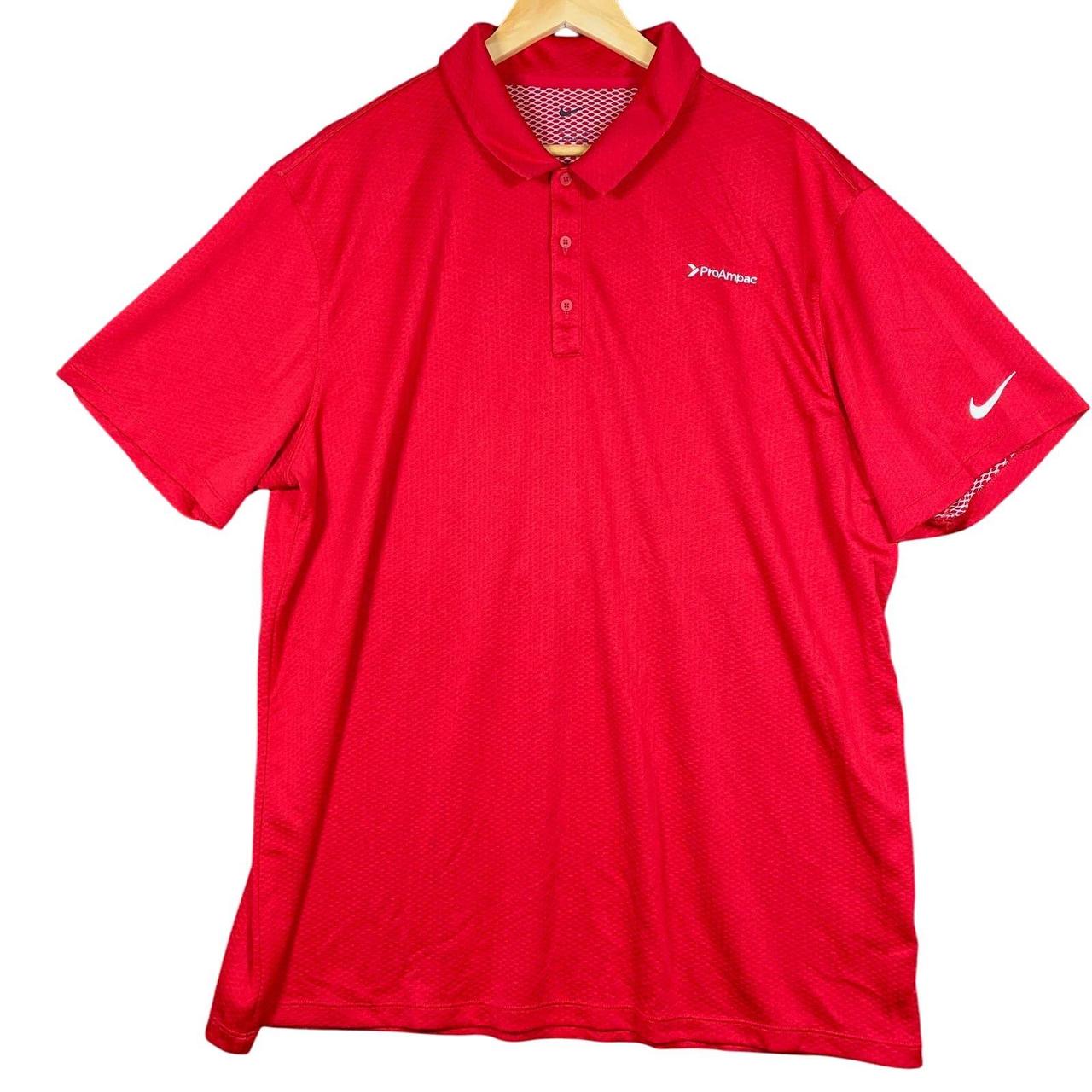 Nike Mens Shirt Red Golf Polo Comfort Short Sleeve... - Depop