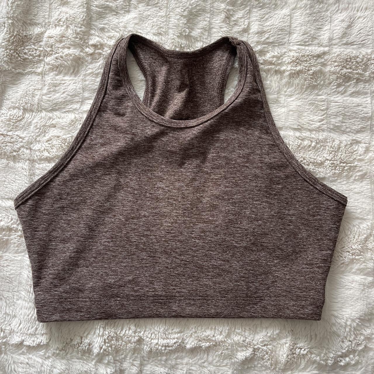 Heathered brown sports bra Looks like outdoor... - Depop