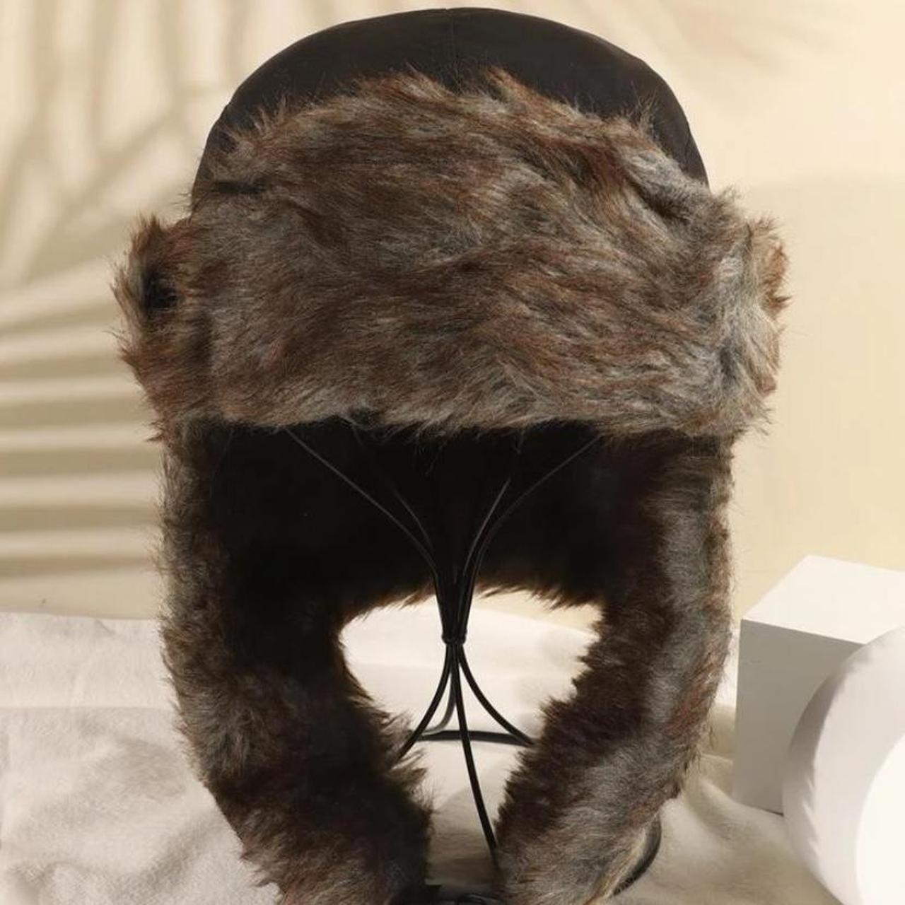 black trapper hat send offers!! shipping... - Depop