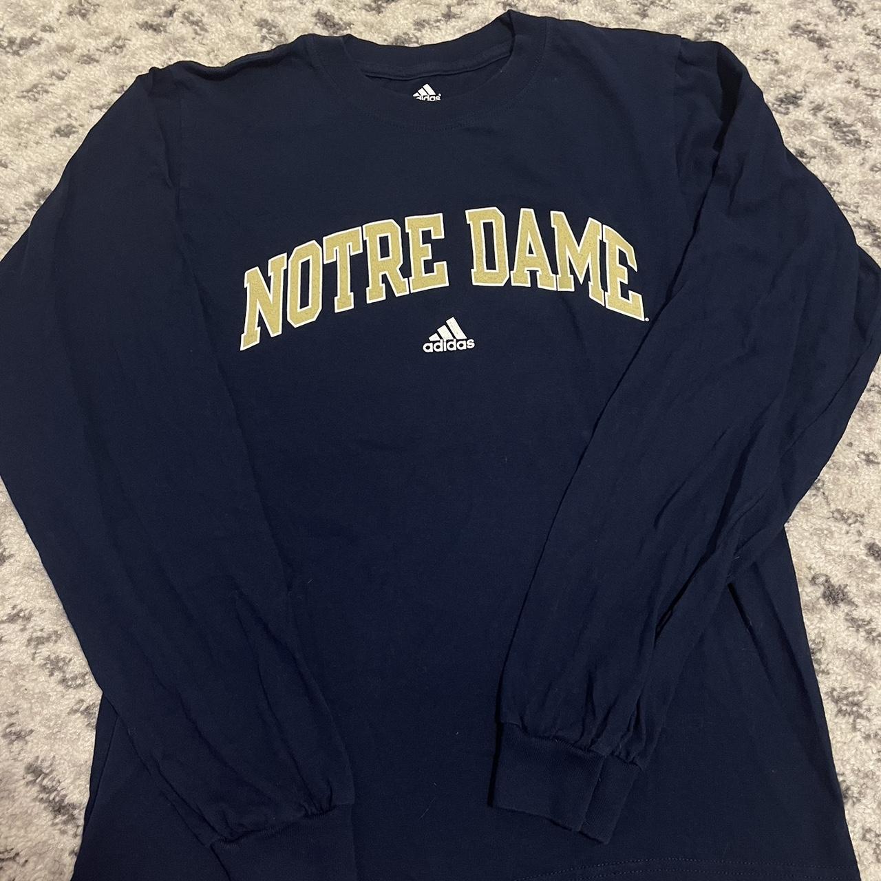 Notre Dame Adidas long sleeve, light worn super... - Depop