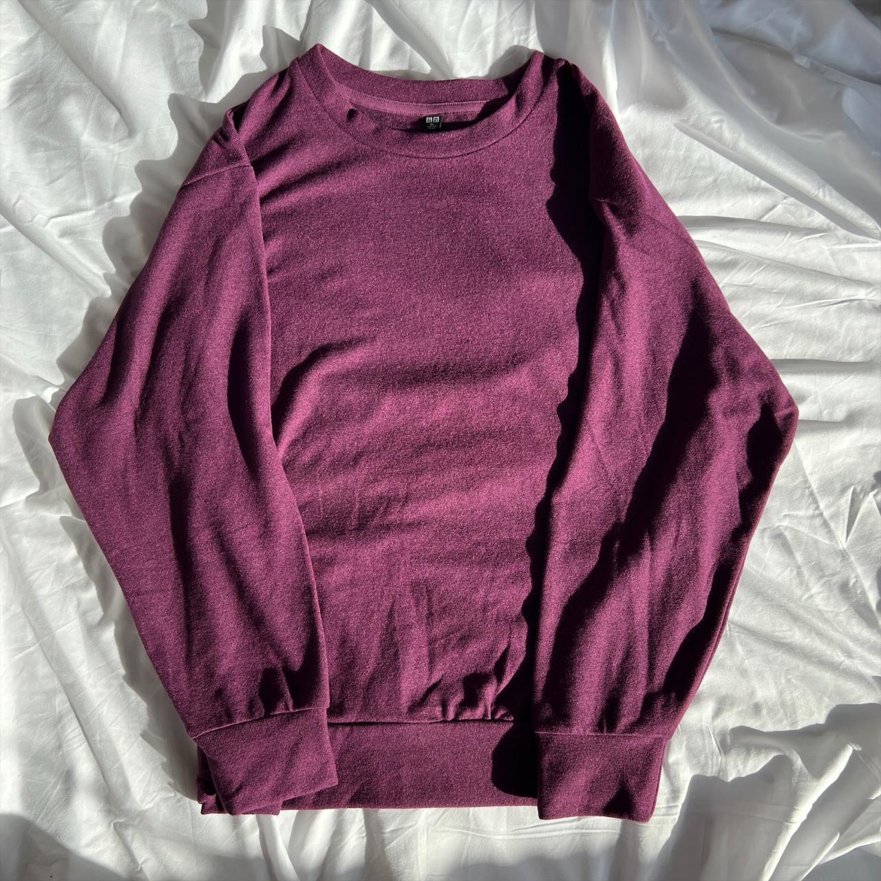 Purple UNIQLO Sweater -- size XL #uniqlo #sweater... - Depop