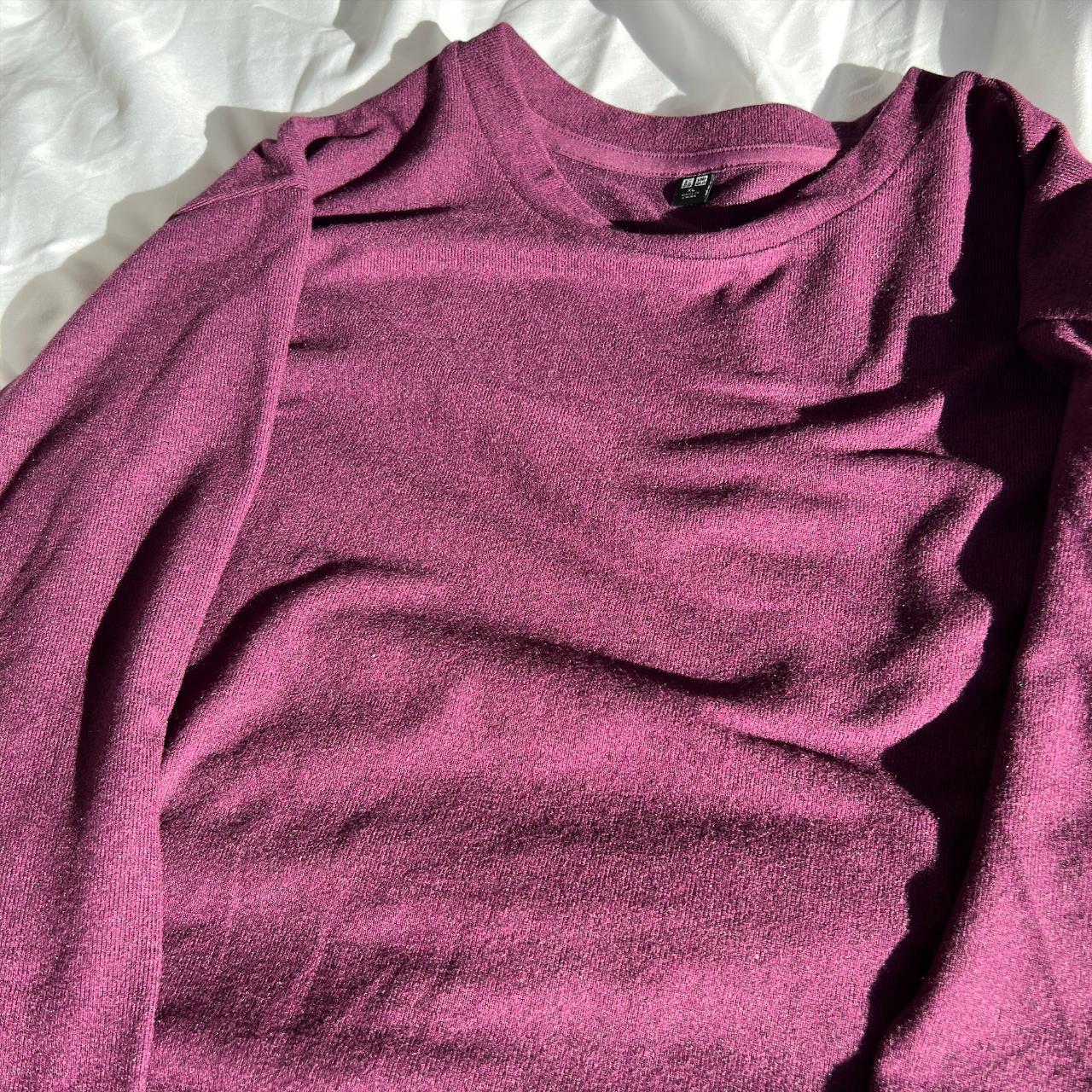Purple UNIQLO Sweater -- size XL #uniqlo #sweater... - Depop