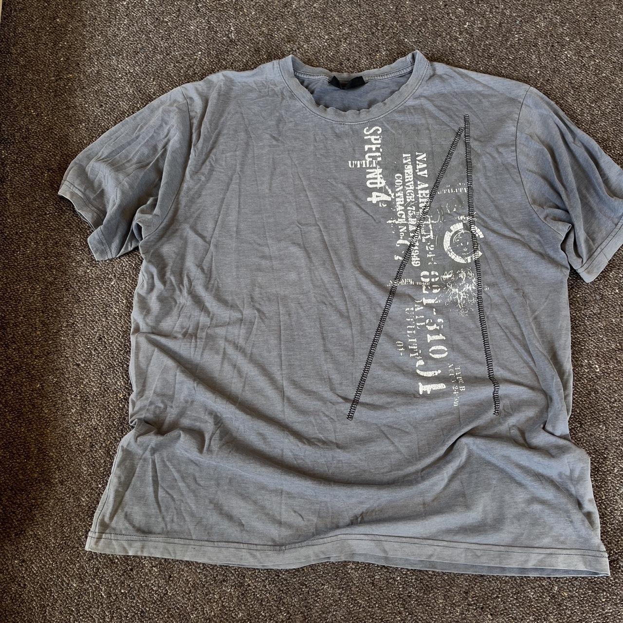 grunge y2k tshirt chisel message before buying | Depop