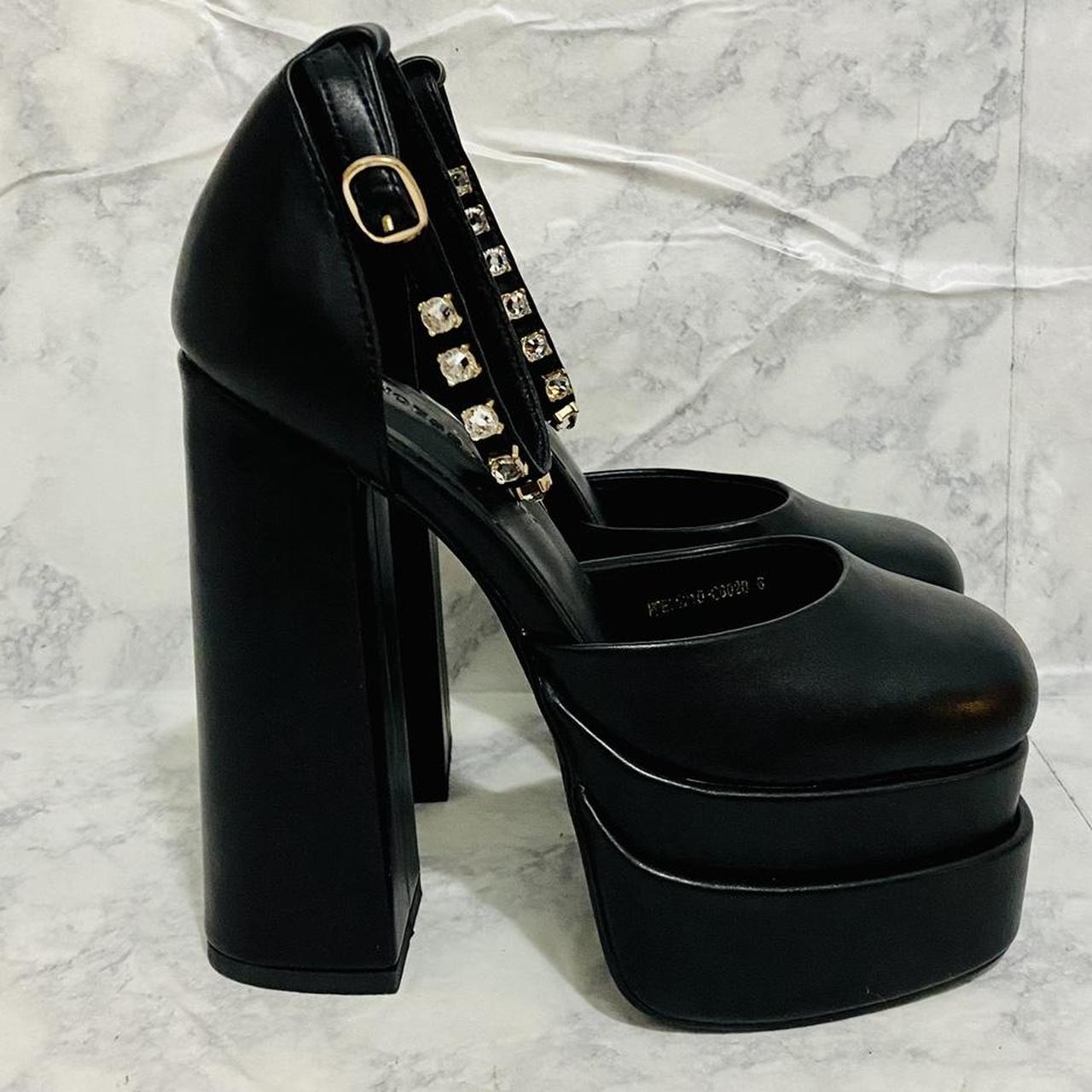 Princess Polly Randy Platform Heels Black Please... - Depop