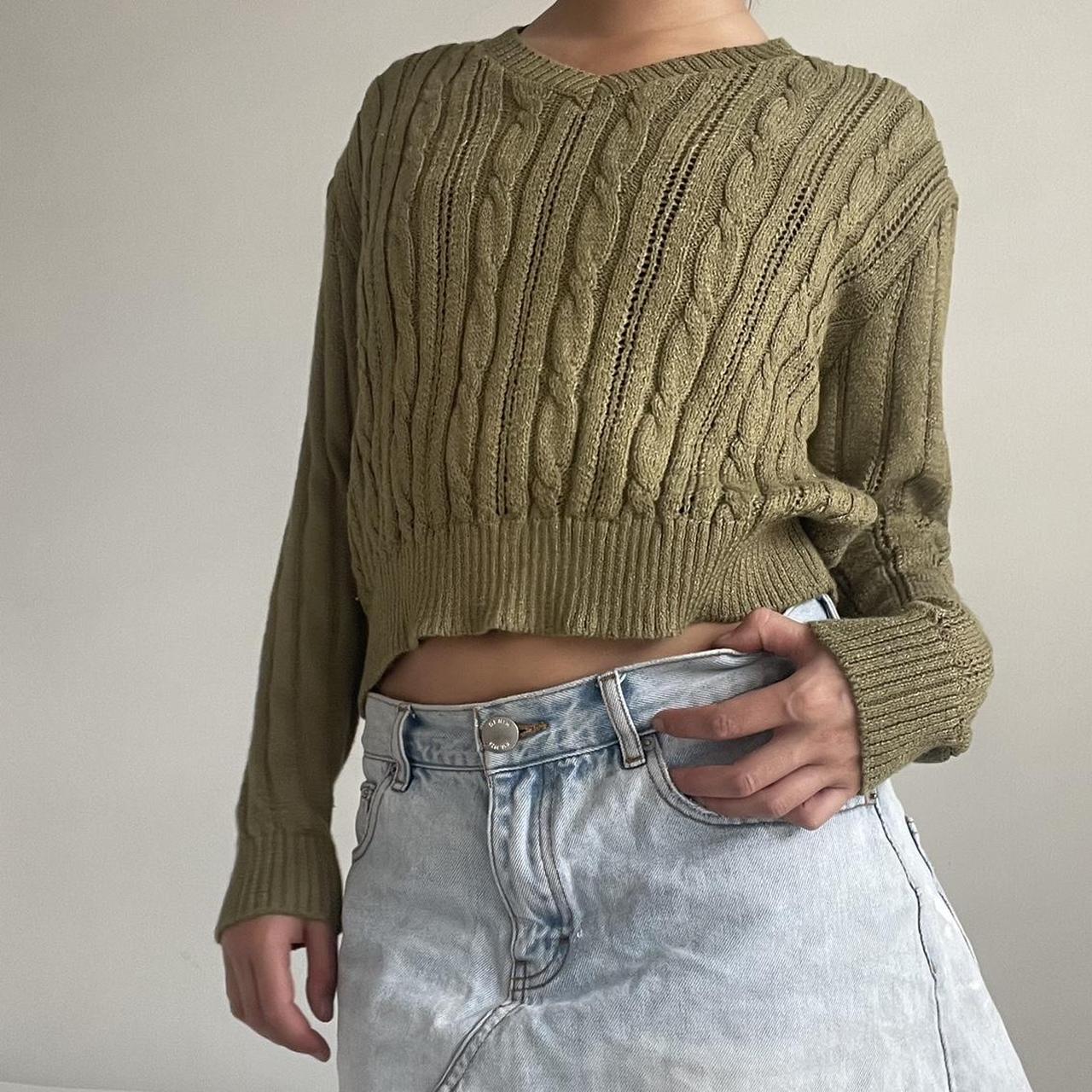 The most Gorg cropped green sweater. No tags - Depop