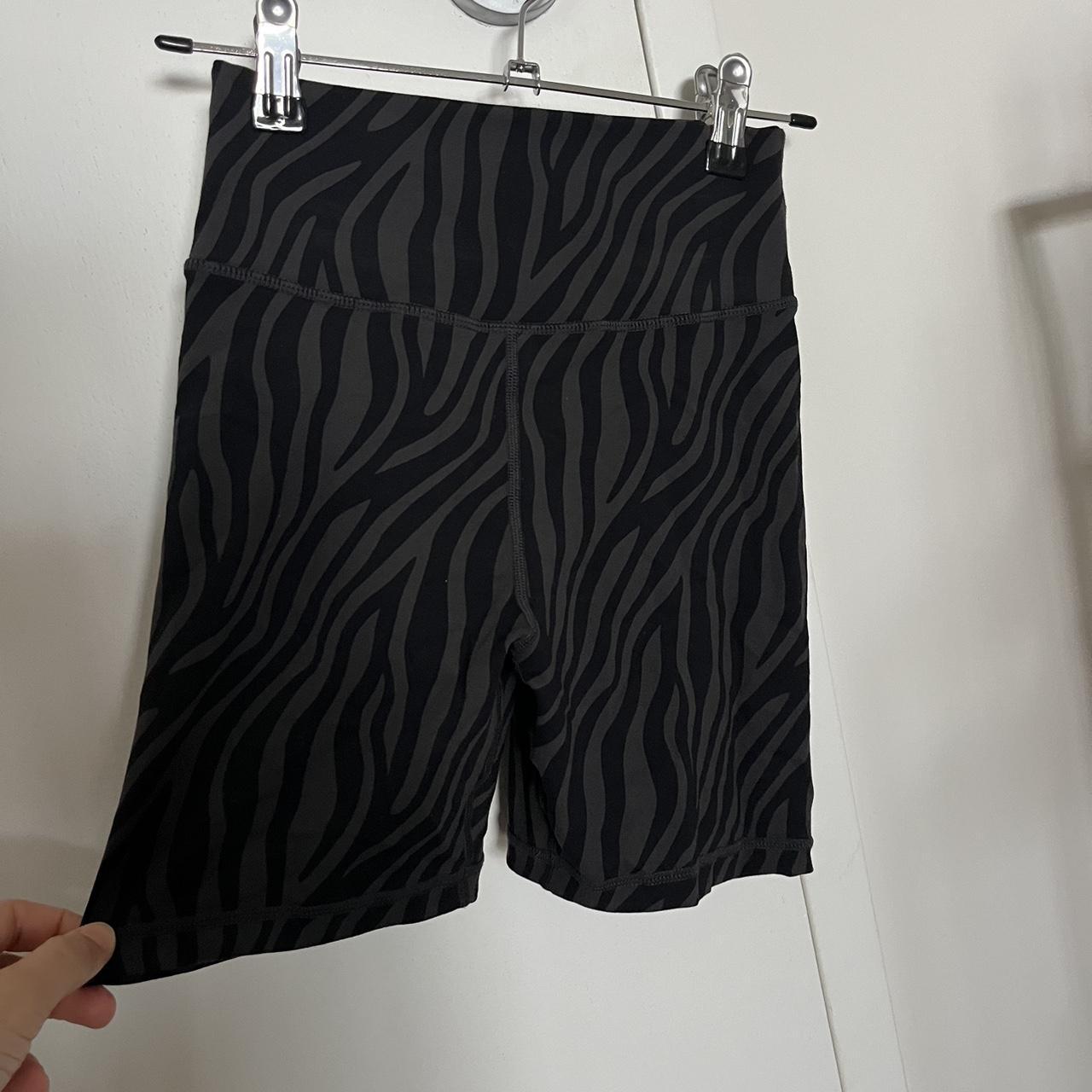 Muscle Nation Mini/micro scrunch shorts Monochrome... - Depop