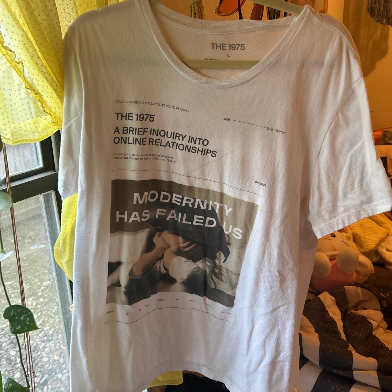modernity has failed us 1975 tee size XL perfect... - Depop modernity has failed us 1975 tee size XL perfect... - Depop