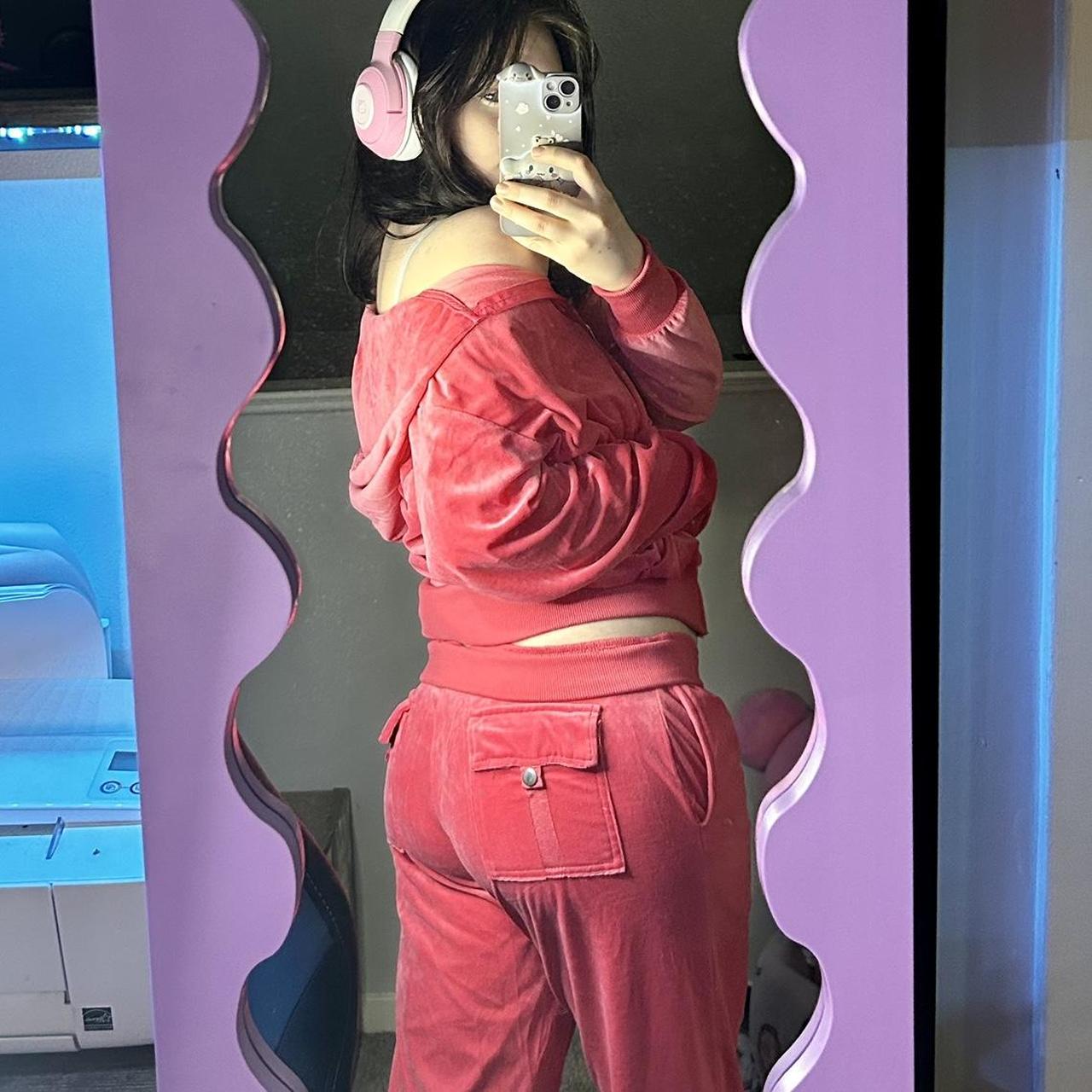 2000s y2k pink tracksuit set from brand, HanTon... - Depop