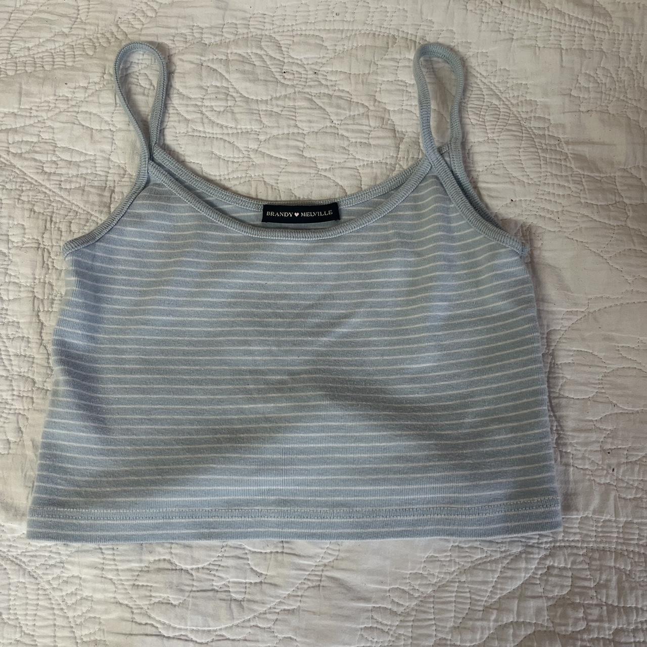 Brandy Melville Women's Blue Vests-tanks-camis | Depop