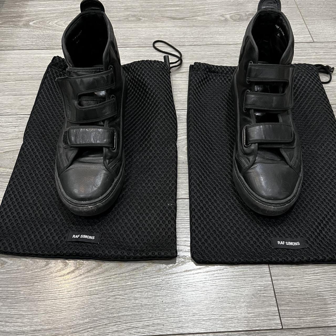 Raf Simons Velcro High Top limited edition Black... - Depop