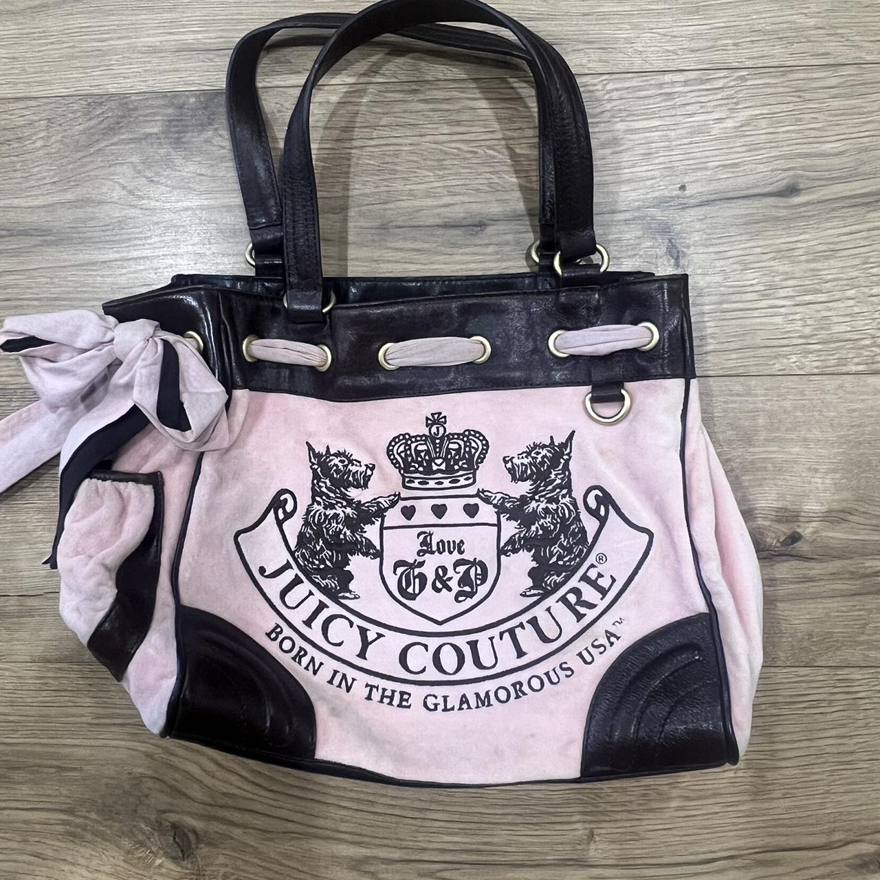 Vintage Juicy Couture Pink Velour Daydreamer Bag... - Depop