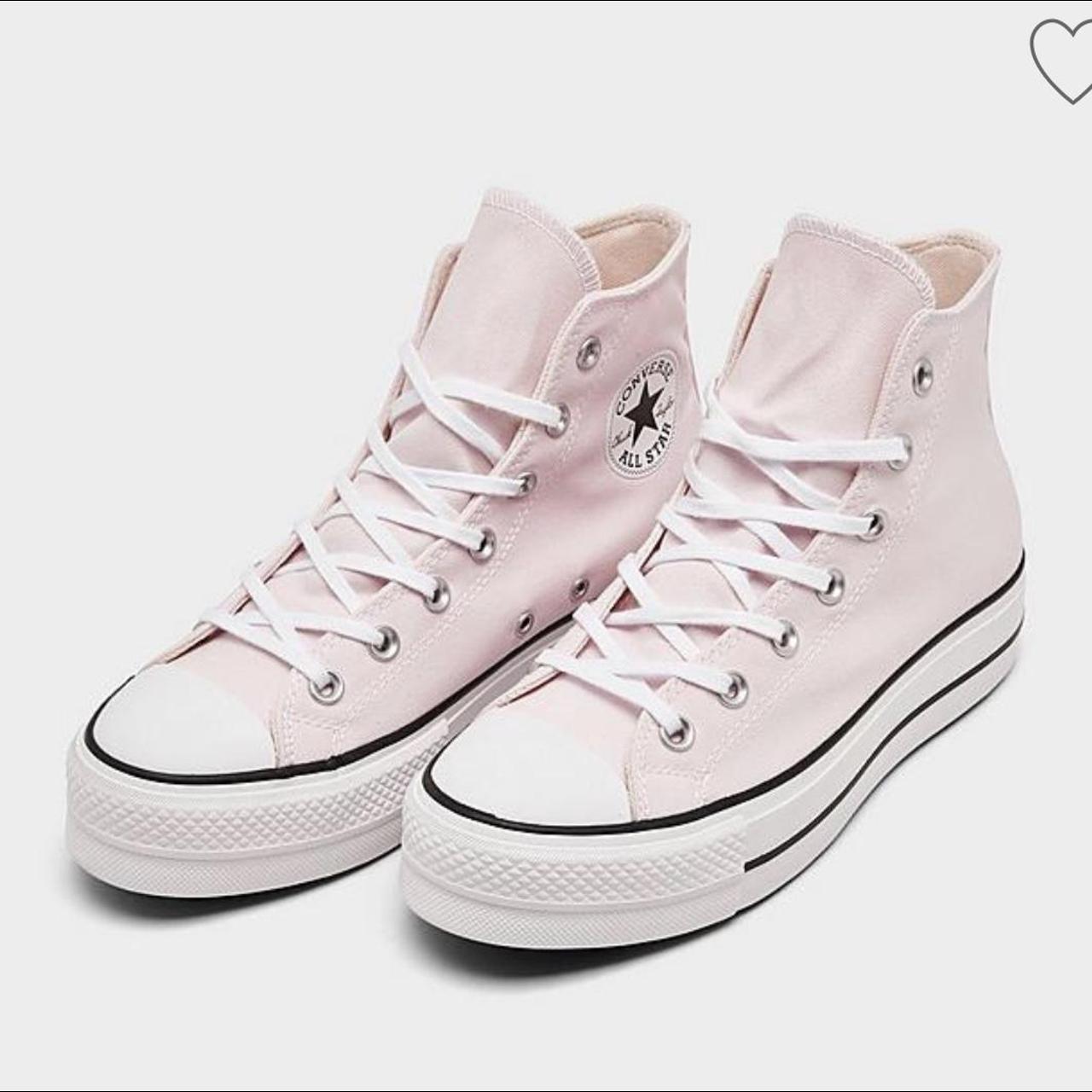 converse chuck taylor all star pink platform... - Depop