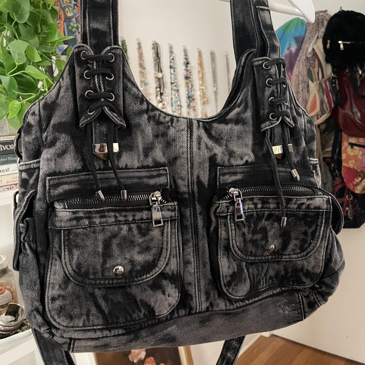 Black denim bag 🖤 comes with adjustable strap,... - Depop