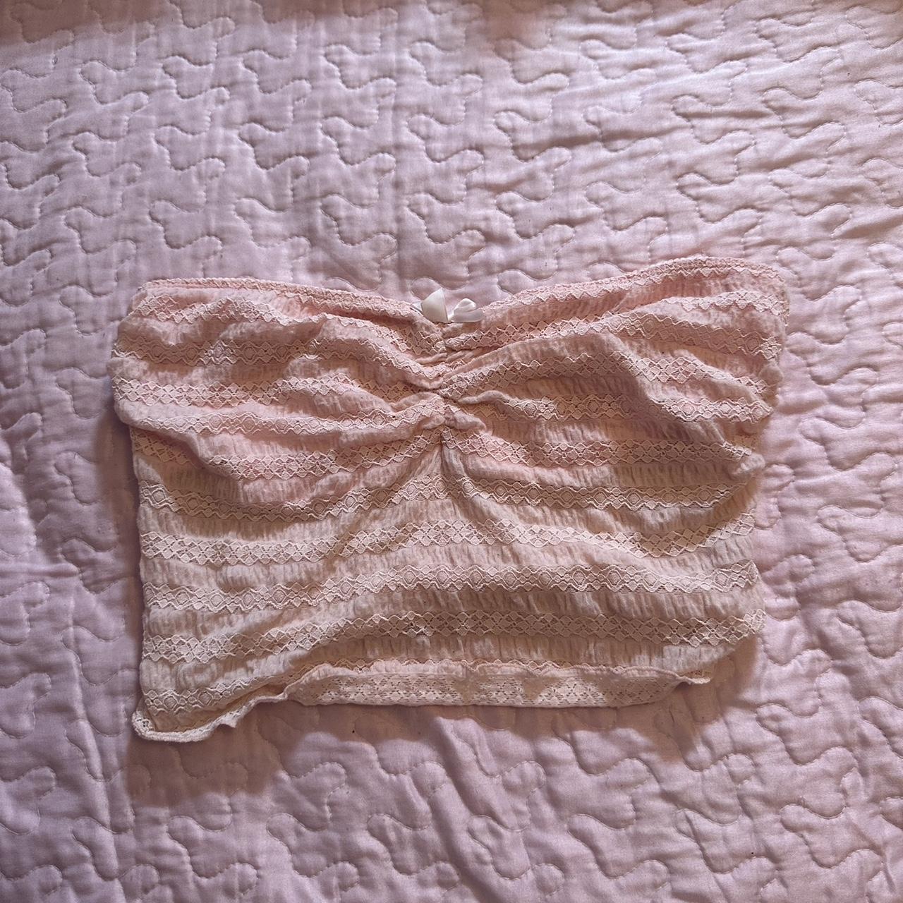 Pink lace crop top #y2kfashion | Depop